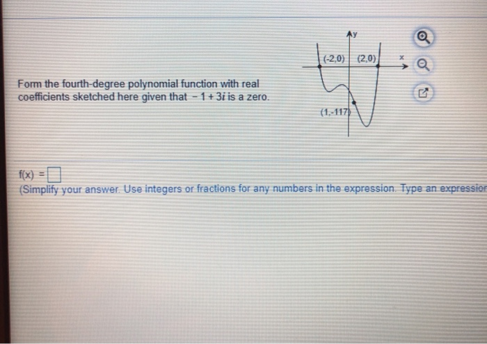 Solved O Form the fourth-degree polynomial function with | Chegg.com