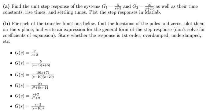 Solved (a) Find the unit step response of the systems | Chegg.com