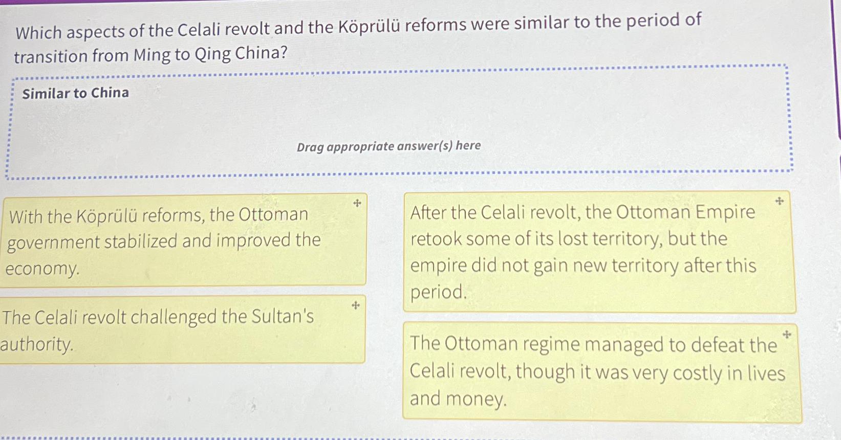 Solved Which aspects of the Celali revolt and the Köprülü | Chegg.com