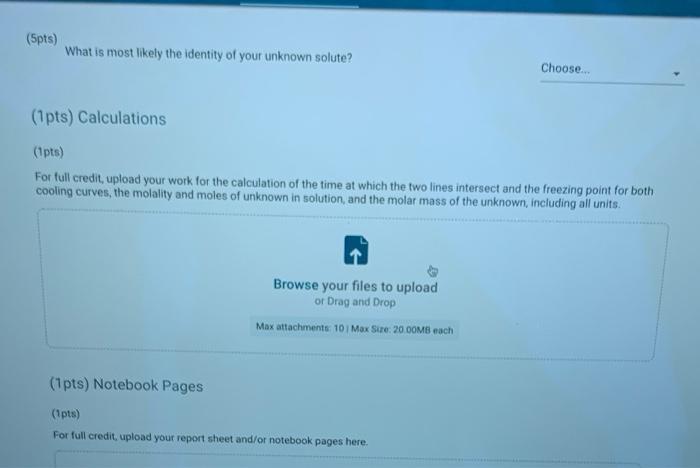Solved Report Table FP.1: Freezing Point of Solvent (Stearic | Chegg.com