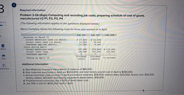 Solved Required information Problem 2-2A (Algo) Computing | Chegg.com