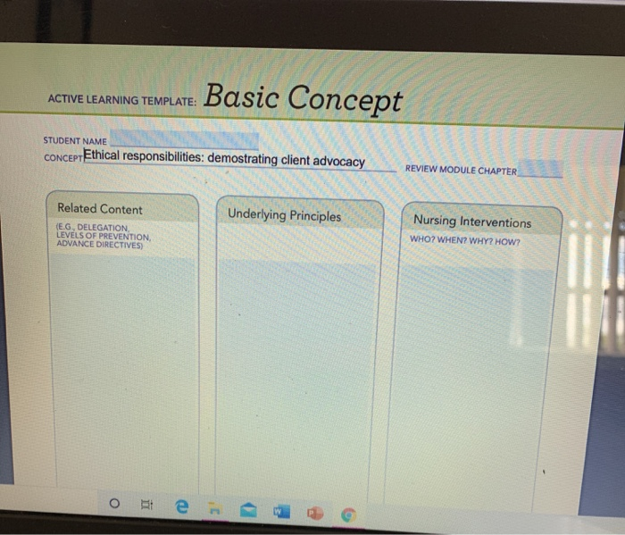 Solved ACTIVE LEARNING TEMPLATE Basic Concept STUDENT NAME Chegg