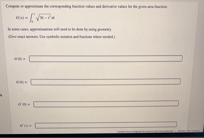 Solved Compute or approximate the corresponding function | Chegg.com