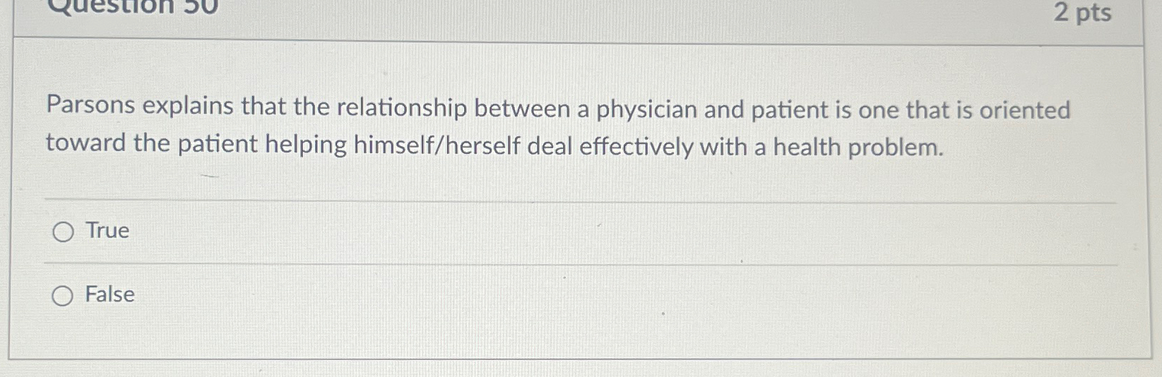 Solved Parsons explains that the relationship between a | Chegg.com