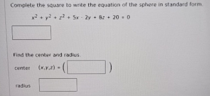 Solved Complete the square to write the equation of the | Chegg.com