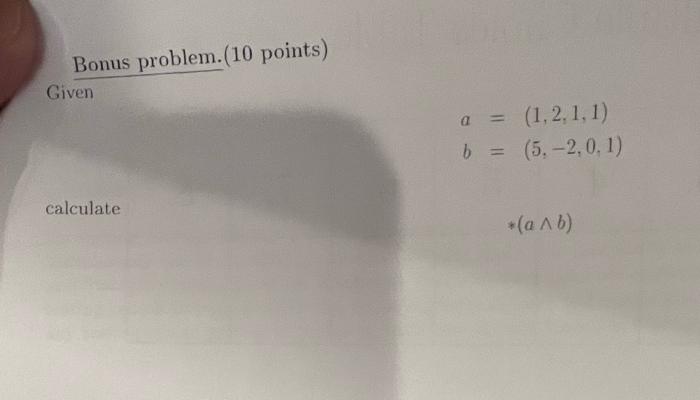 Solved Bonus problem.(10 points) Given | Chegg.com