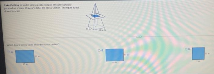 Solved Cake Cutting A water slices a cake shaped like a | Chegg.com