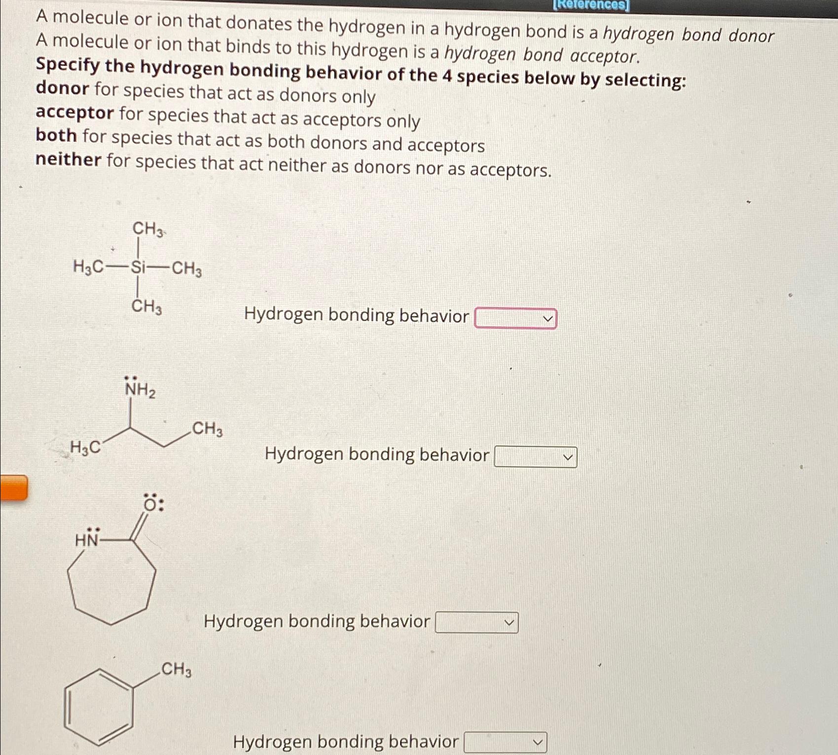 Solved A molecule or ion that donates the hydrogen in a | Chegg.com