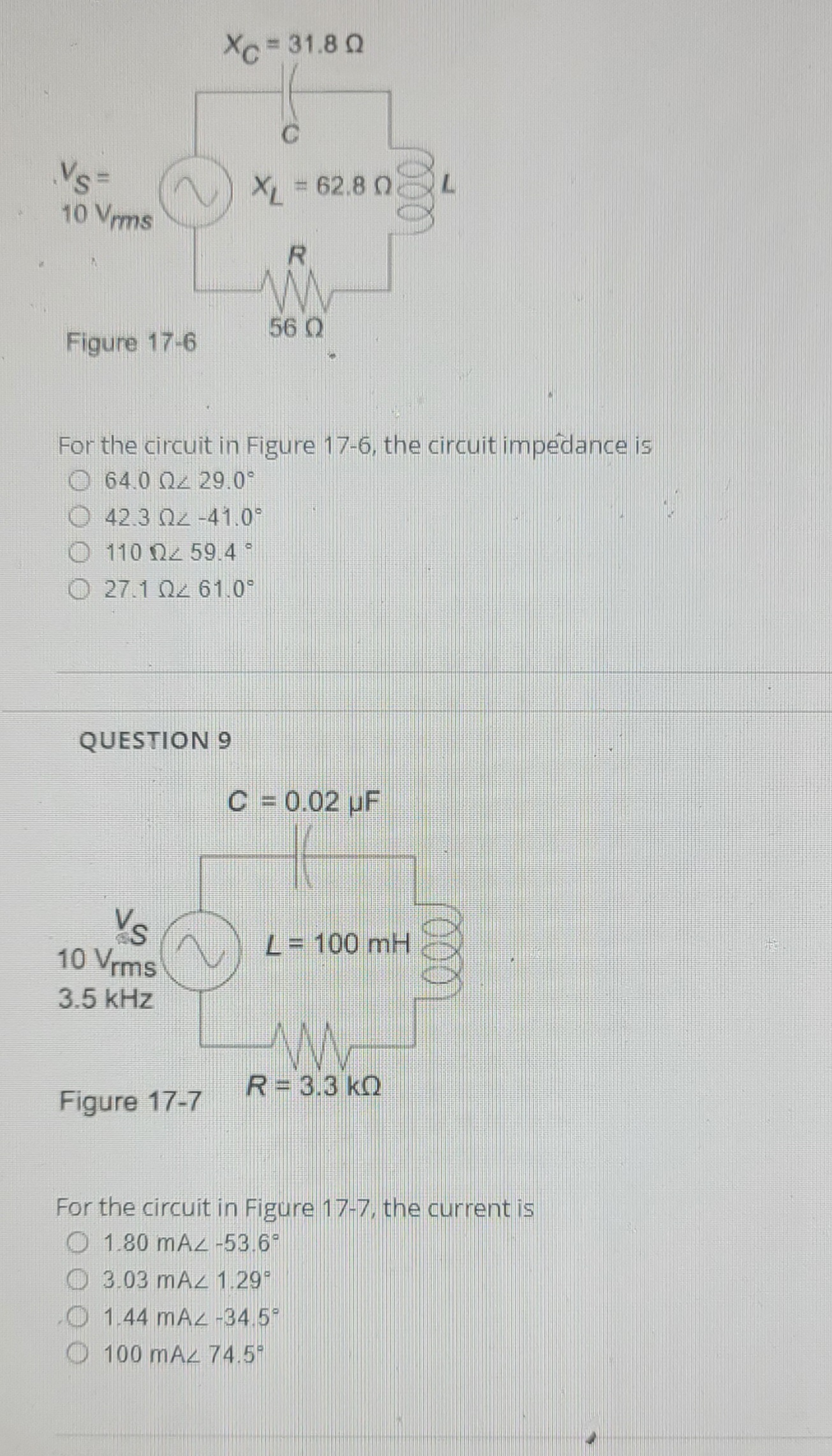 Solved For the circuit in Figure 17-6, ﻿the circuit | Chegg.com