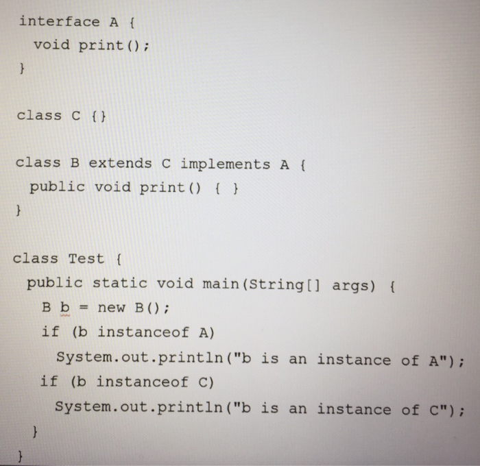 Solved Show The Output Of Running The Class Test In The 