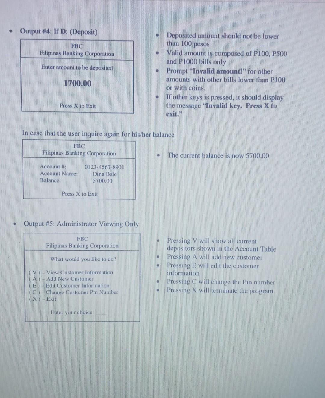 Solved Your Program Must Have Two User Level A Customer 8333