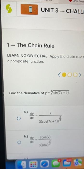 Solved C S N 4 Sy 20 1- The Chain Rule O SEDEGEN SEINE O | Chegg.com