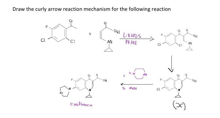 Solved Draw the curly arrow reaction mechanism for the | Chegg.com