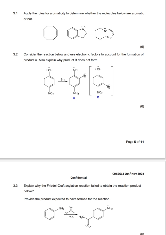 Solved 3.1 ﻿Apply the rules for aromaticity to determine | Chegg.com