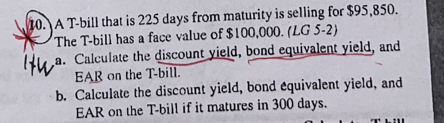 You can purchase a T-bill that is 95 ﻿days from | Chegg.com