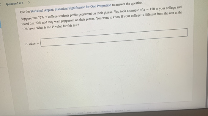 Solved Use the Statistical Applet: Statistical Significance | Chegg.com