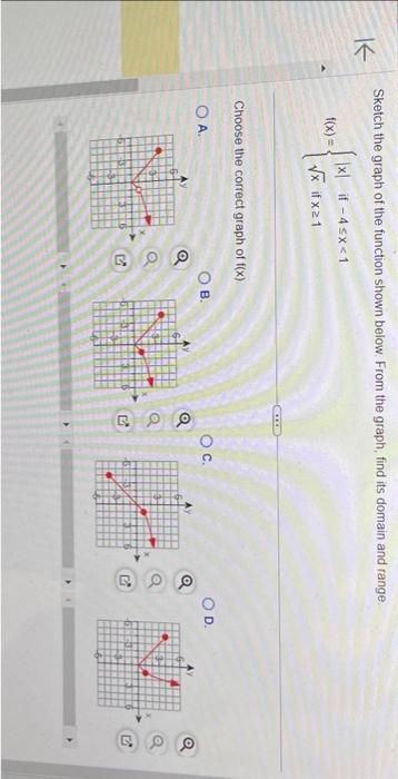 Solved Sketch the graph of the function shown below. From | Chegg.com