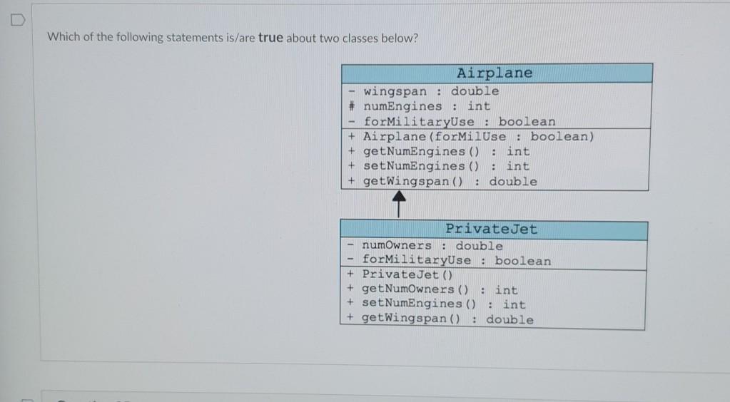 Solved Which of the following statements is/are true about | Chegg.com