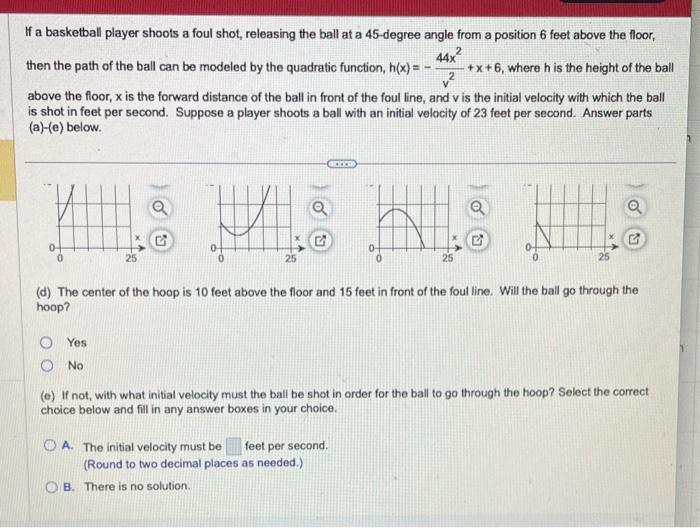Solved If a basketball player shoots a foul shot, releasing | Chegg.com