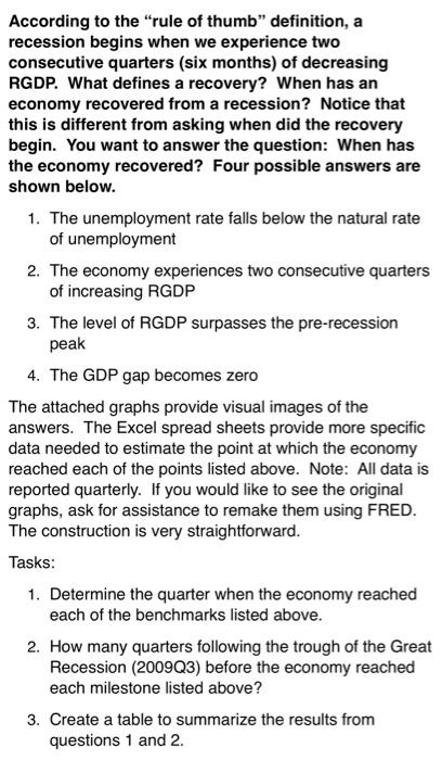 Solved According to the "rule of thumb" definition, a | Chegg.com