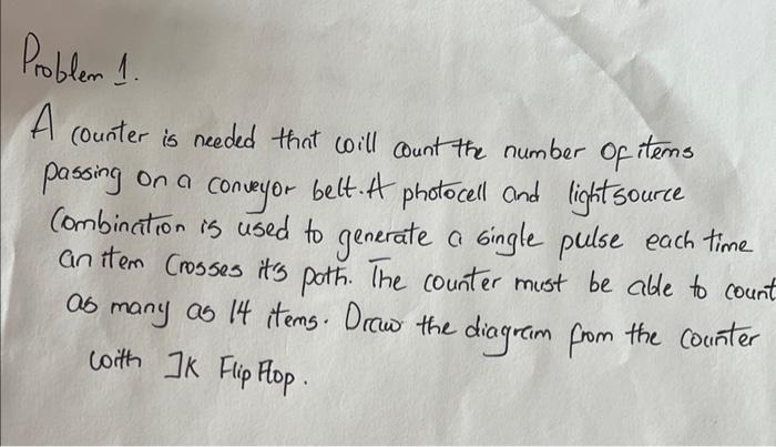 Solved A counter is needed that will count the number of | Chegg.com