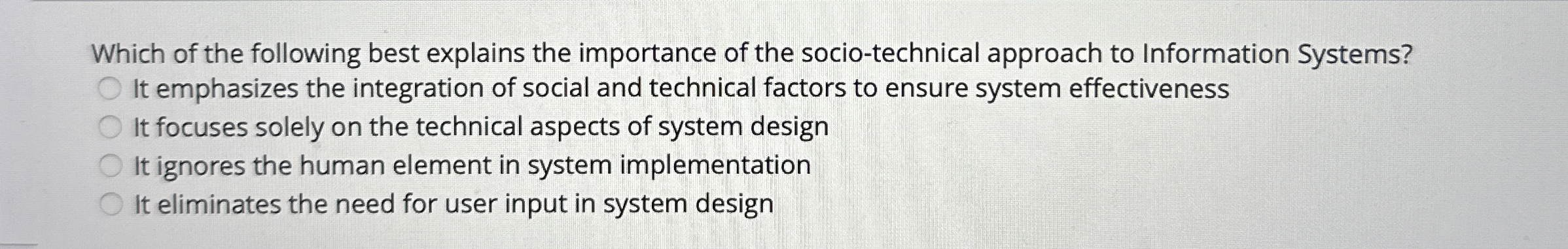 Solved Which of the following best explains the importance | Chegg.com