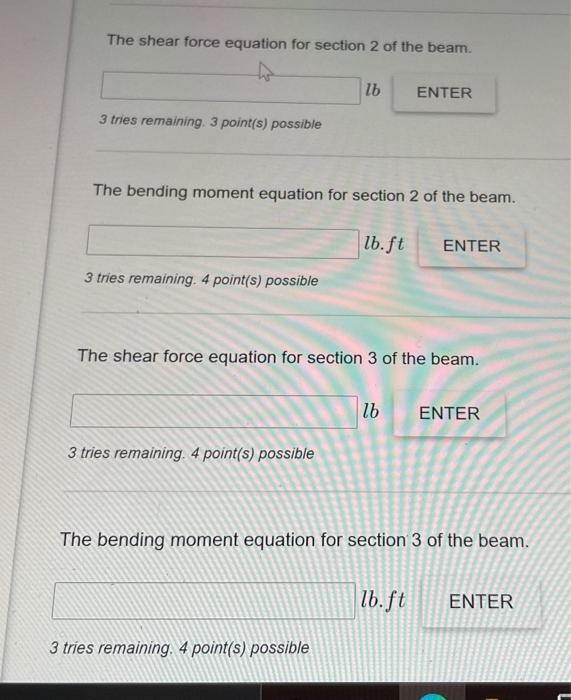 Solved For the beam shown below, calculate: F lb a lb/ft А B | Chegg.com