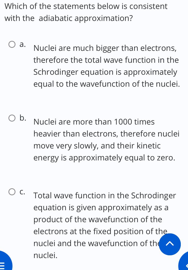 Solved Which of the statements below is consistent with the | Chegg.com