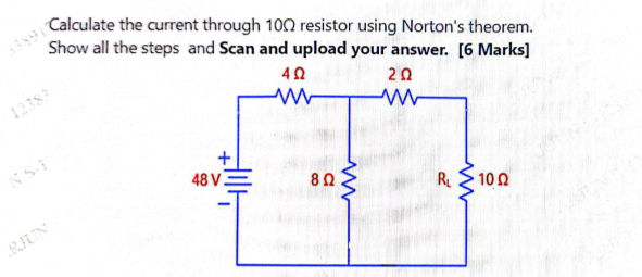 Solved Calculate the current through 10Ω resistor using | Chegg.com