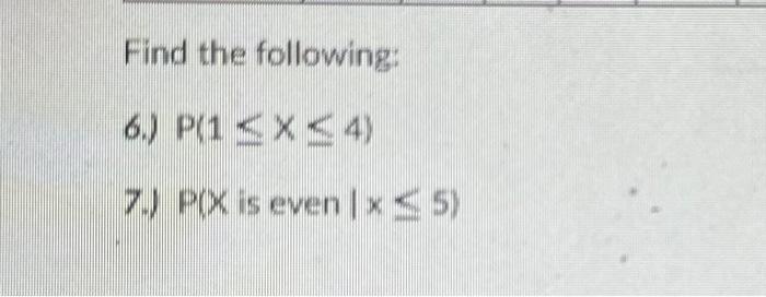 Solved Find the following: | Chegg.com