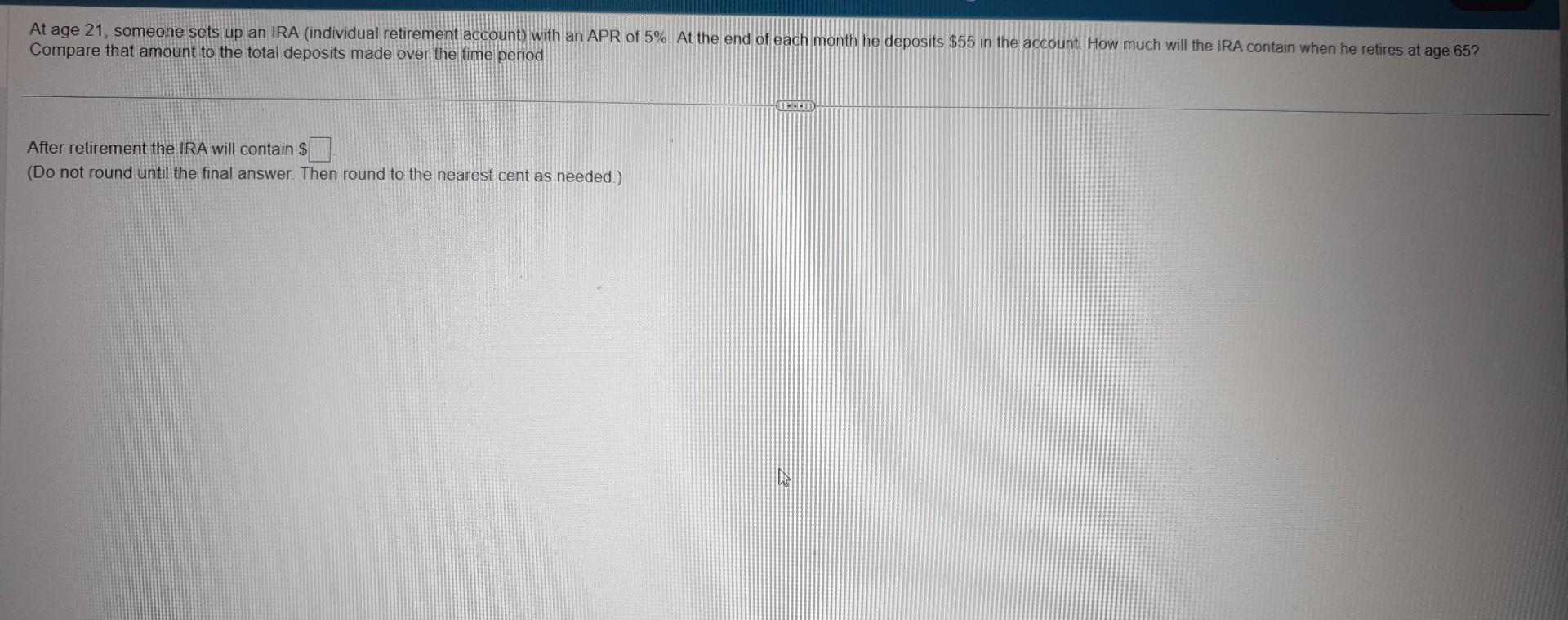Solved The total deposits made over the time period is $ | Chegg.com