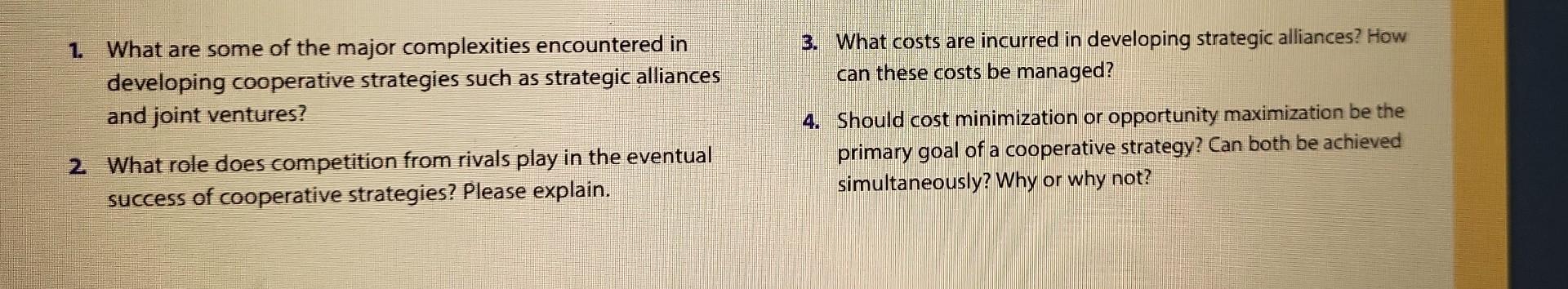Solved 1. What are some of the major complexities | Chegg.com