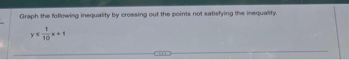Solved Graph the following inequality by crossing out the | Chegg.com