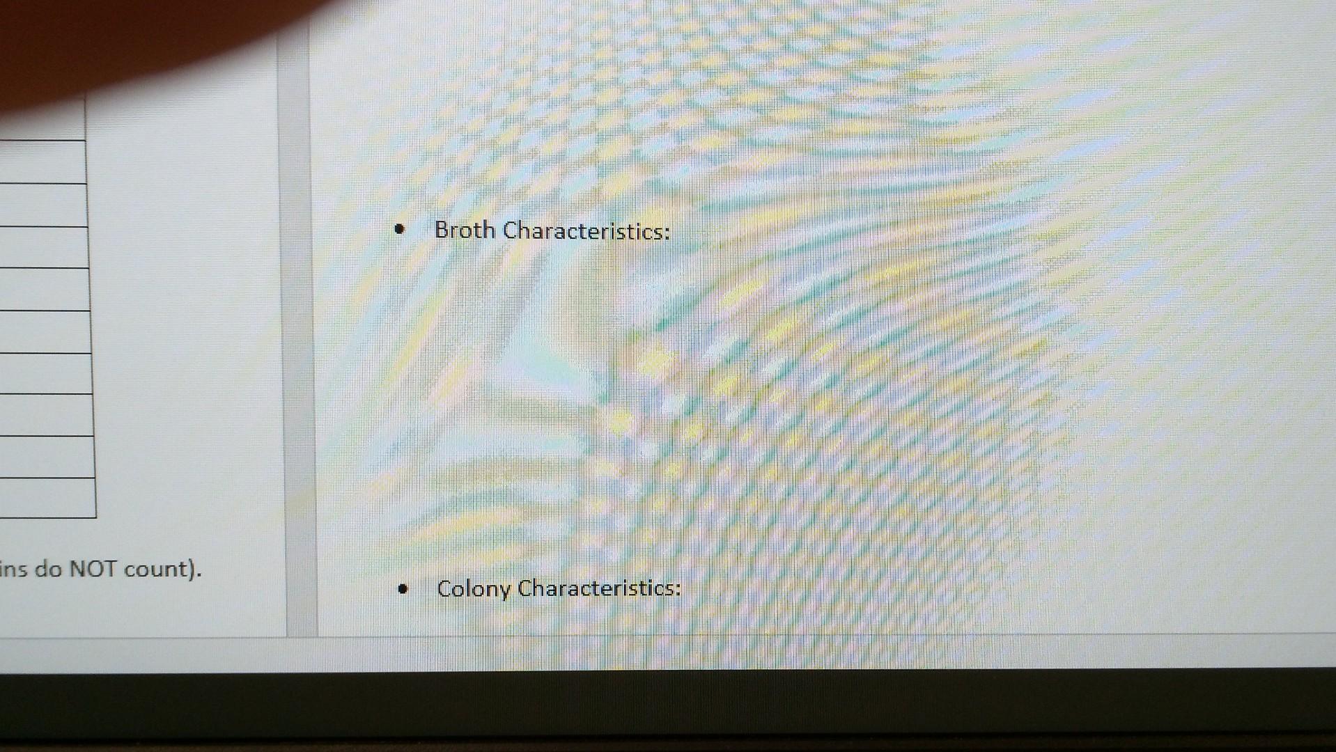 Solved - Broth Characteristics: ins do NOT count). | Chegg.com