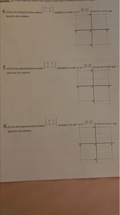 Solved 1. Graph the vector (3.2) and write the vector as a | Chegg.com
