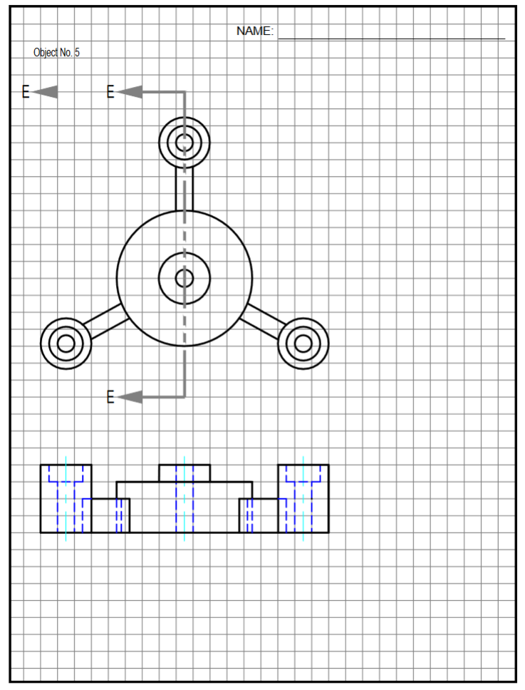 Solved Section view:INSTRUCTIONS:1. ﻿Use the attached sheets | Chegg.com