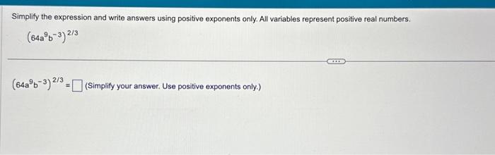 Solved Simplify the expression and write answers using | Chegg.com