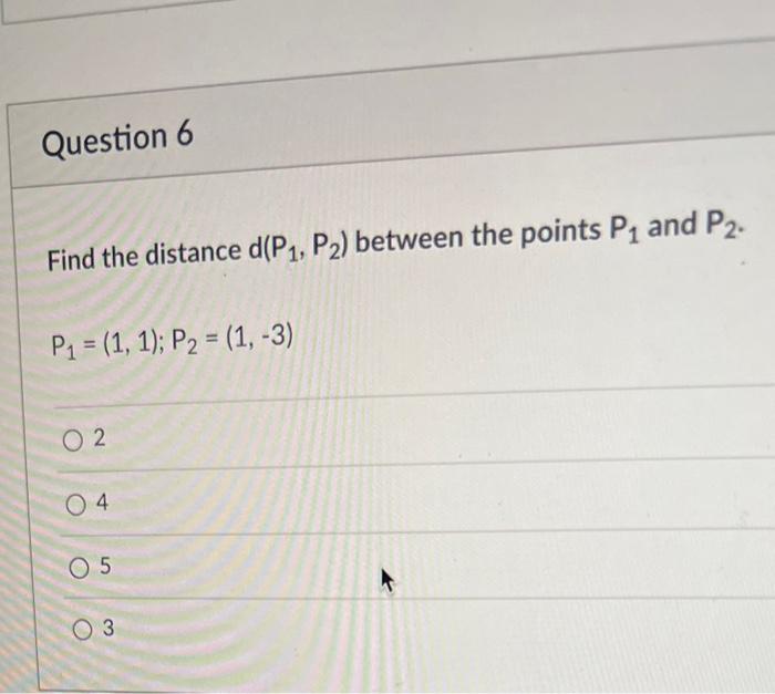 Solved Find the distance d(P1,P2) between the points P1 and | Chegg.com