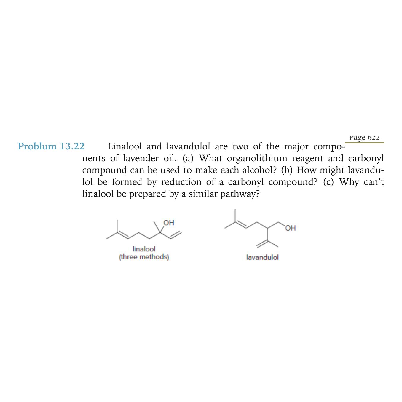 Solved Problum 13.22 ﻿Linalool and lavandulol are two of the | Chegg.com