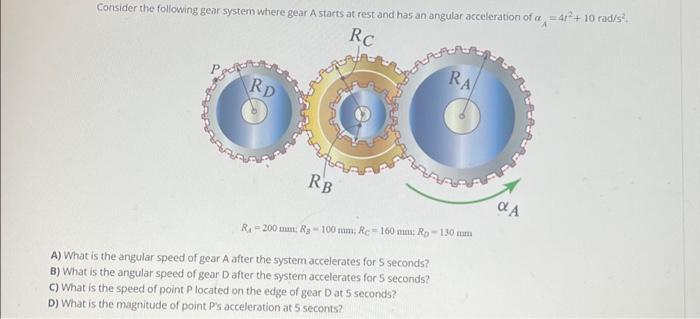Solved help asap pleaseConsider the following gear system | Chegg.com