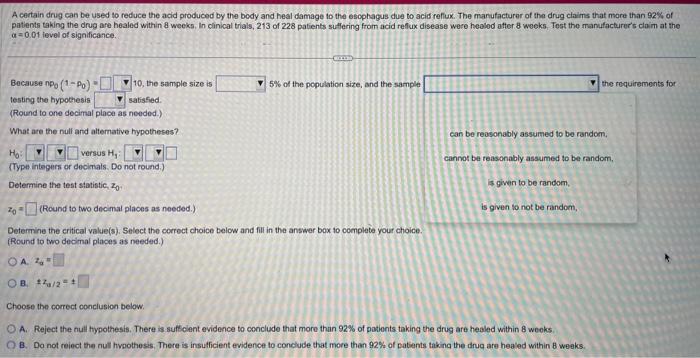 Solved a=0.01 fevel of significance. Determine the critical | Chegg.com