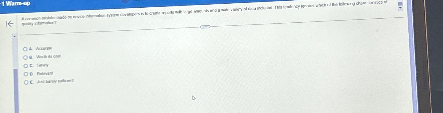 Solved A common mistake made by novice information system | Chegg.com