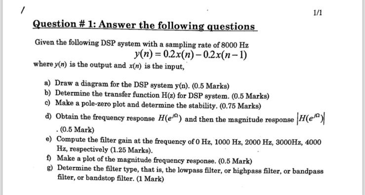 Solved Question # 1: Answer the following questions.Given | Chegg.com