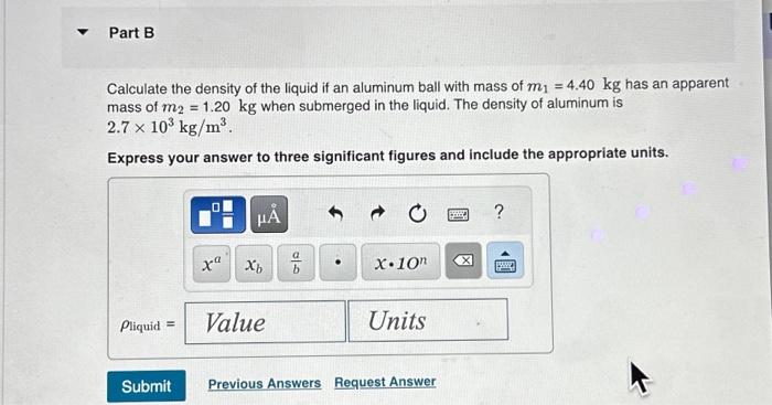 Solved Archimedes' principle can be used to determine the | Chegg.com