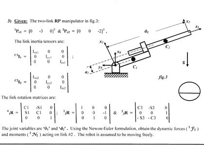 Given :The two-link RP manipulator in fig.3: The | Chegg.com
