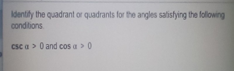 Solved Identify the quadrant or quadrants for the angles | Chegg.com