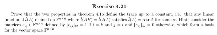Solved Theorem 4.16 (Trace properties). ﻿The trace | Chegg.com