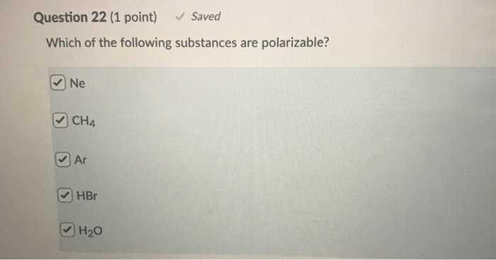 Solved Question 22 (1 point) Saved Which of the following | Chegg.com Solved Question 22 (1 point) Saved Which of the following | Chegg.com