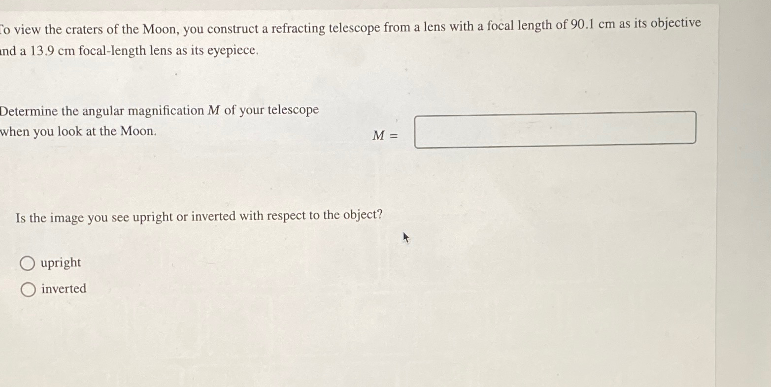Solved Niew the craters of the Moon, you construct a | Chegg.com