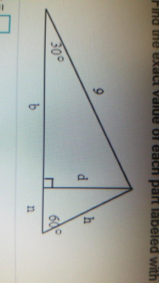 Solved Find the exact value of each labeled part with a | Chegg.com